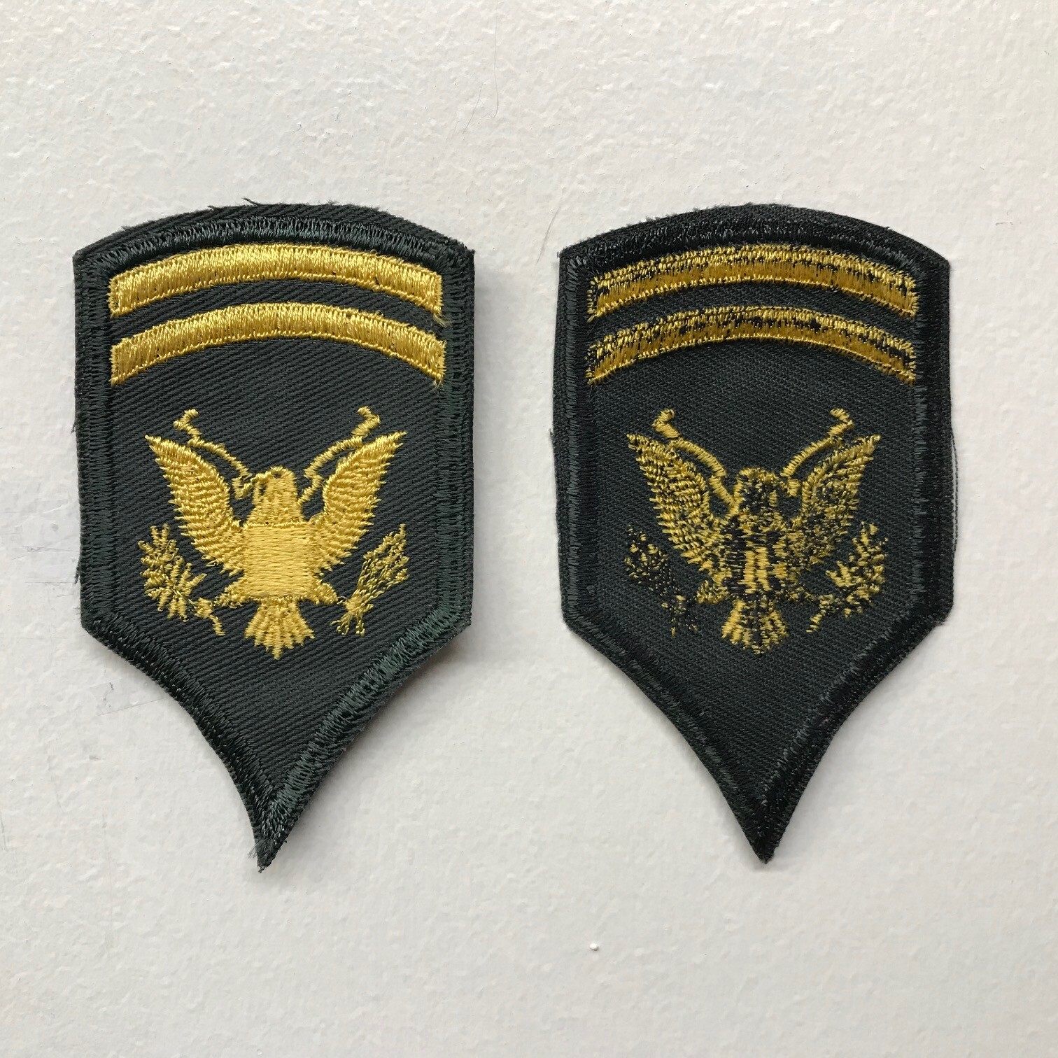 LOT OF 2 - US ARMY ORIGINAL SPECIALIST 1ST CLASS, SPEC6/E-6 RANK PATCH ...