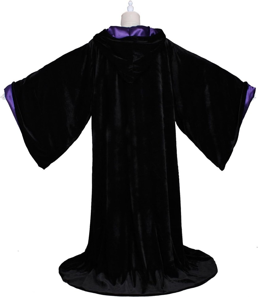 Velvet Wizard Robe with Satin Lined Hood and Sleeves | eBay