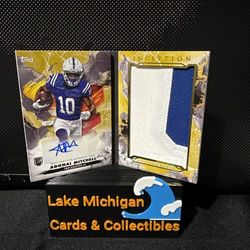 2024 Topps Inception - Adonai Mitchell 1/10 Gold Booklet First On Print ...