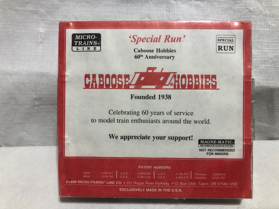 N Scale MTL 98-29 Special Run Caboose Hobbies 60th Anniversary 3 Car ...