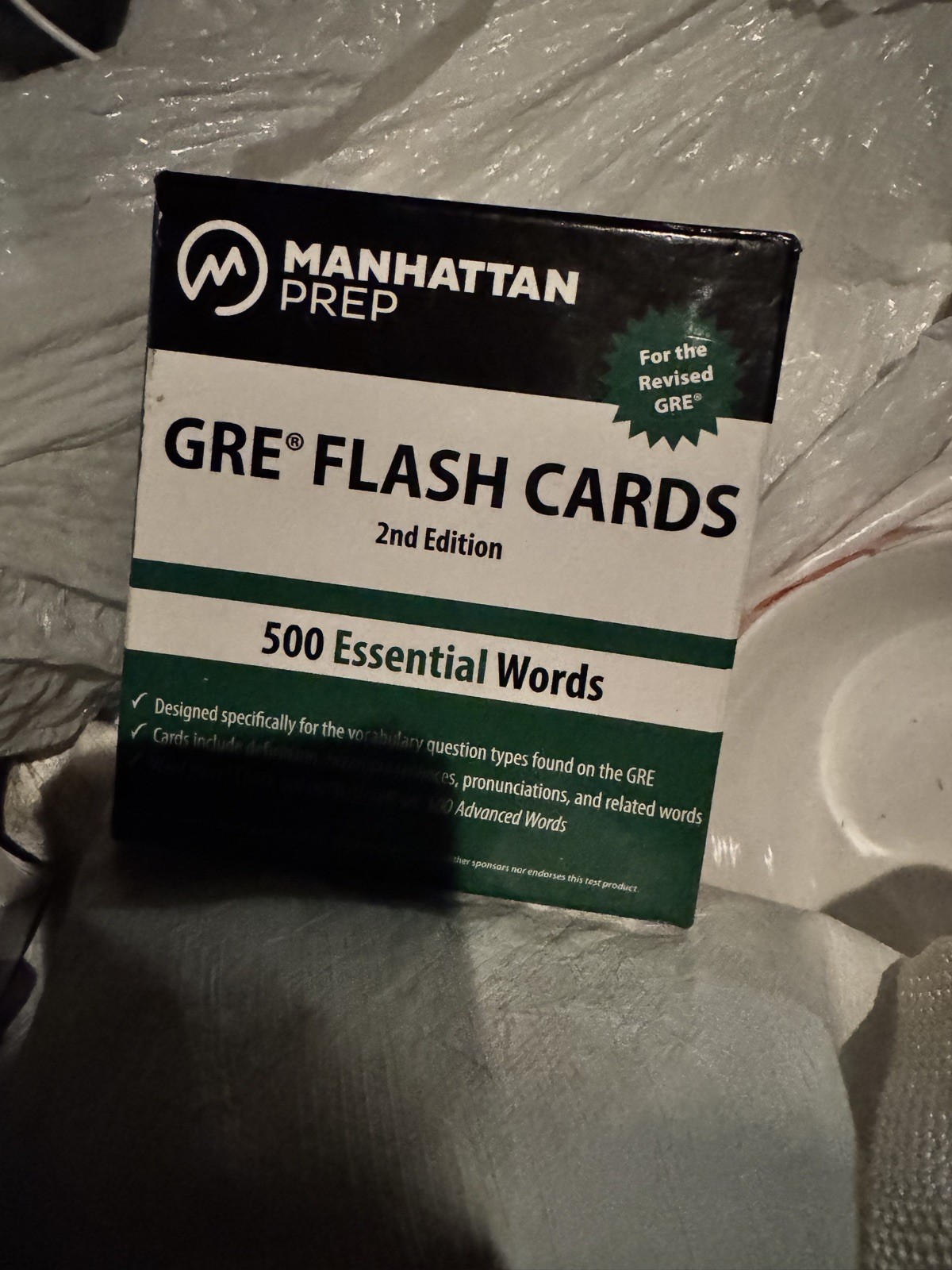GRE FLASH CARDS Manhattan Prep 2nd Edition 2014 500 Essential Words ...