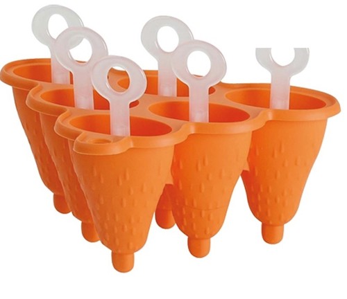 Ice lolly mould. Make 6 ice pops container with Silicone Ice lolly ...