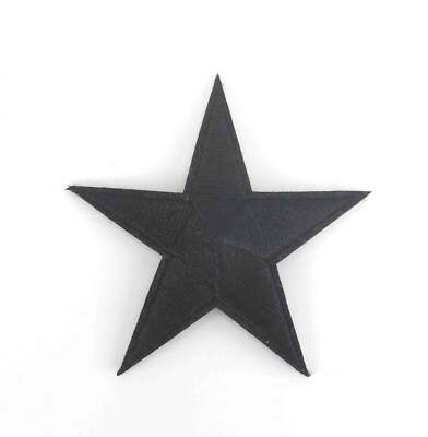 black Star Patch Night Sky Craft Emblem Embroidered Iron On Applique ...