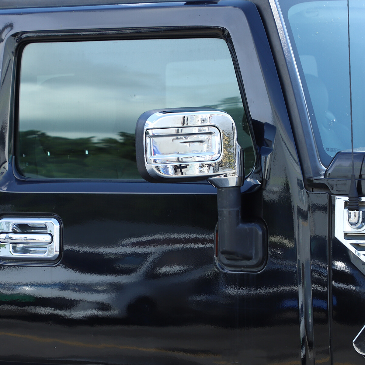 Silver Exterior Rearview mirror base cover trim For Hummer H2 SUV SUT ...