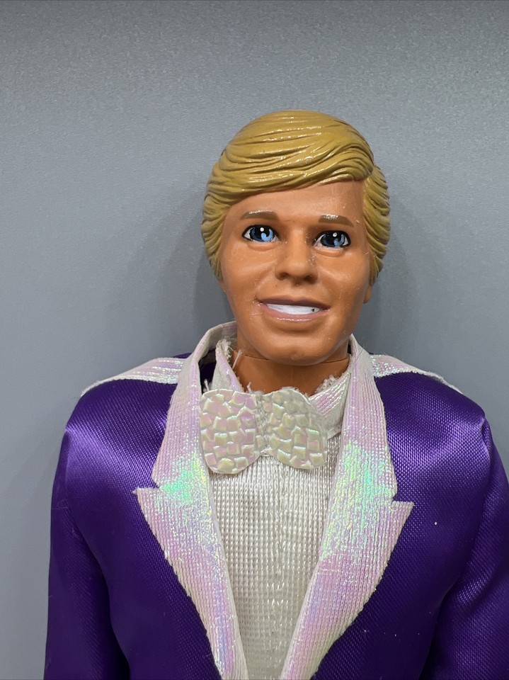 Vintage 1989 My First Ken Doll #9940 Prince Barbie Boyfriend Purple Tux ...