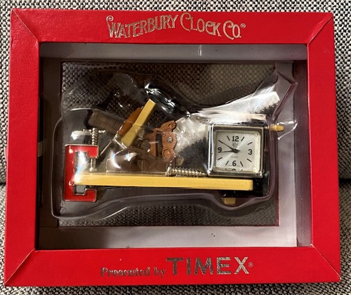 WATERBURY CLOCK CO. SEALED TIMEX CARPENTER WORKBENCH TOOLBOX MINT RED ...