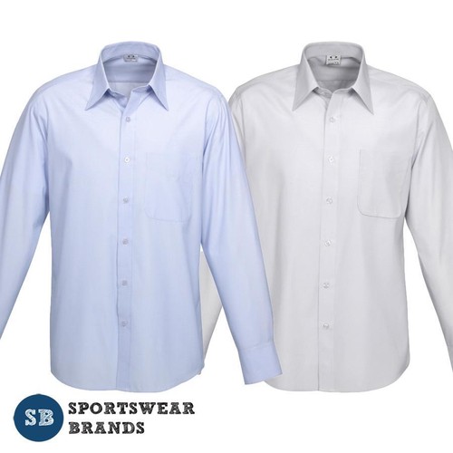 Mens Ambassador Long Sleeve Shirt Top Work Size S M L XL 2XL 3XL 4XL ...