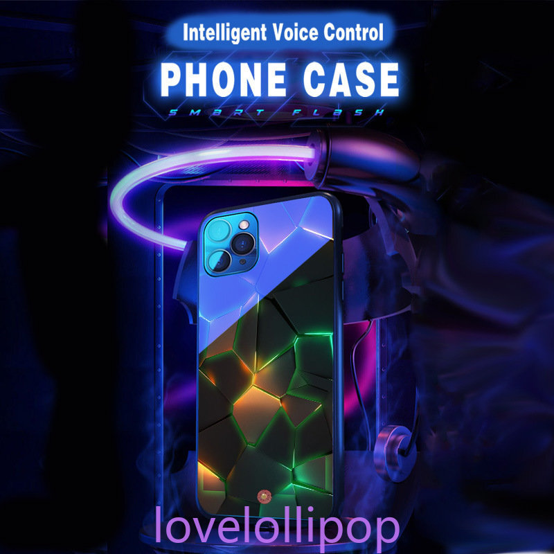 Sound Activate Flash LED Light up Phone Case Cover for iPhone 16 17 AIR ...