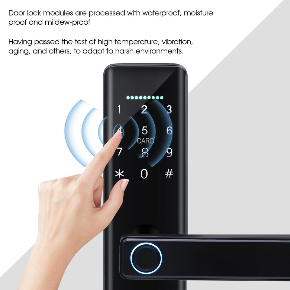 6 in-1 Smart Door Lock Wifi Biometric Fingerprint Touch Password ...
