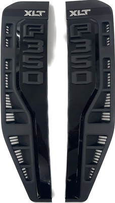 NEW OEM 23-25 Ford F350 XLT Fender Vent Badge LH + RH SET BLACK SPORT ...