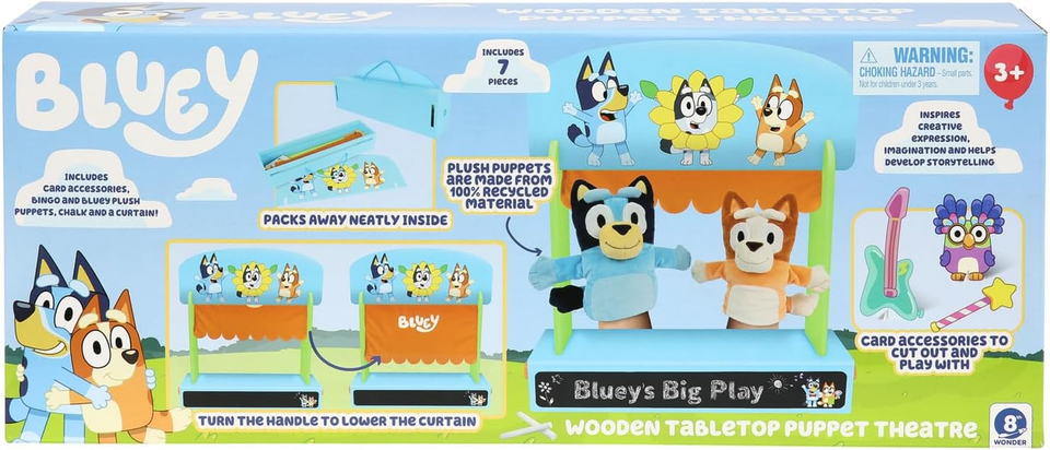 Bluey 8Th Wonder Wooden Puppet Theater | eBay