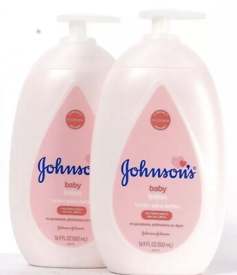 2 Bottles Johnson's 16.9 Oz Clinically Mild Nourishing Baby Lotion No ...