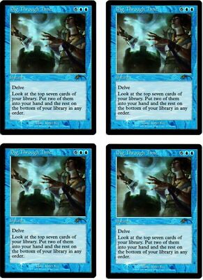 MTG DIG THROUGH TIME RETRO FRAME FOIL PROMO x 4 Magic Gathering 2021 NM ...