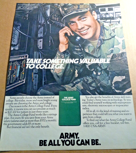 1985 print ad -US Army military -PVT Bob Doyle, Fort Gordon Georgia ...