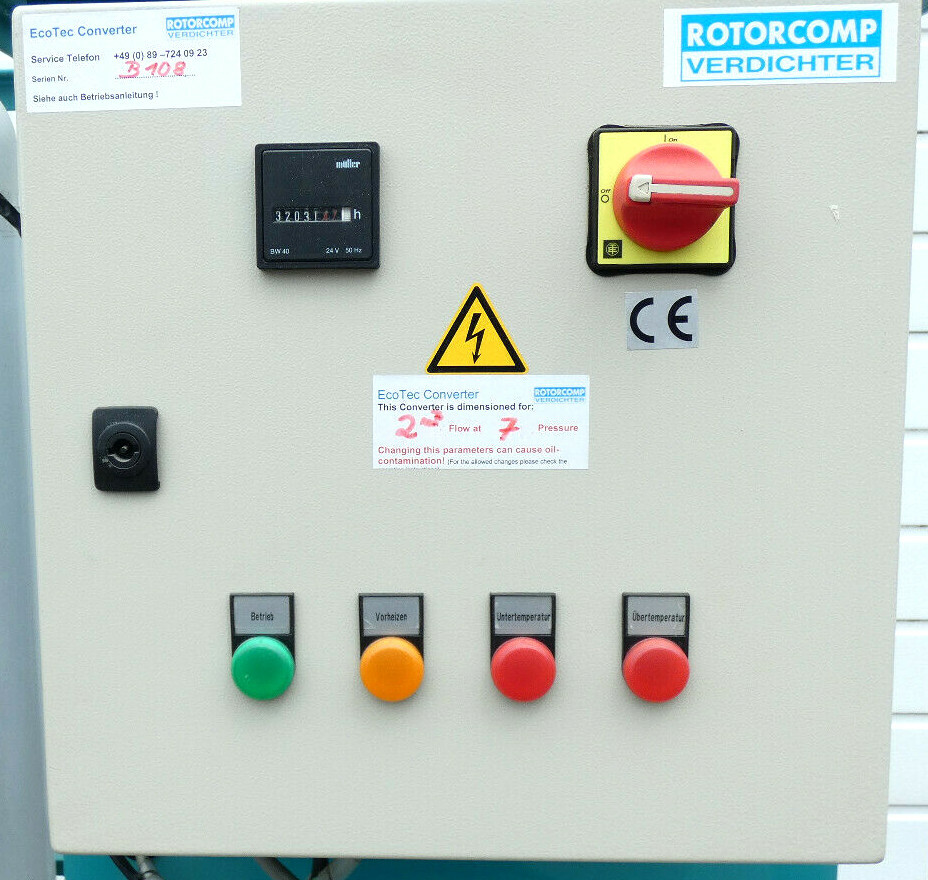 ROTORCOMP VERDICHTER EcoTec Druckluft-Kat | 32031 Betriebsstunden | eBay.de
