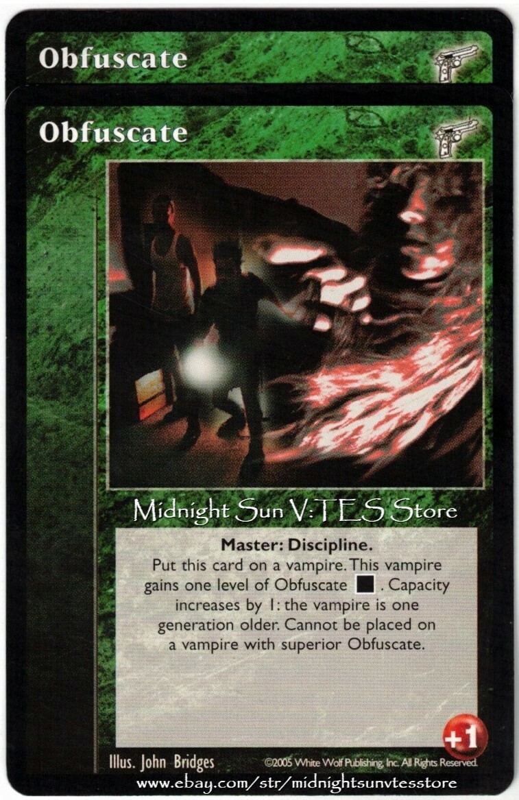 Obfuscate x2 Kindred Most Wanted V:TES VTES Vampire CCG | eBay