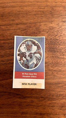 1972 Sunoco New Player Update Mail-In Stamp Ron Saul - Houston Oilers ...