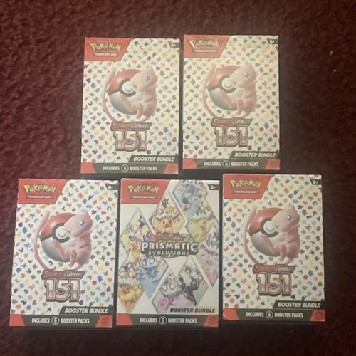 Pokemon Tcg 151 Booster Bundles & Prismatic Evolutions Booster Bundle ...