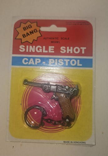 Vintage 1970s NOS Single Shot Cap LUGER Pistol Toy Keychain UNOPENED | eBay