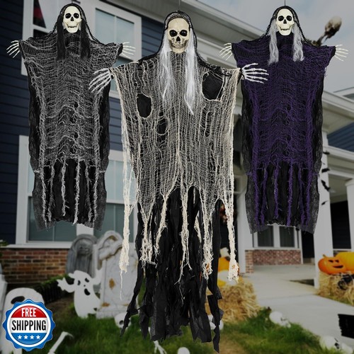 Kendane Halloween Decorations Outdoor and Indoor,3PCS Scary Hanging ...