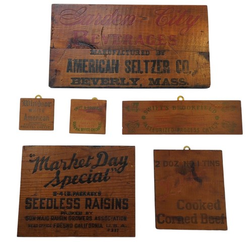 Antique Wooden Food Crate Signs Home Decor Farmhouse Retro Seltzer ...