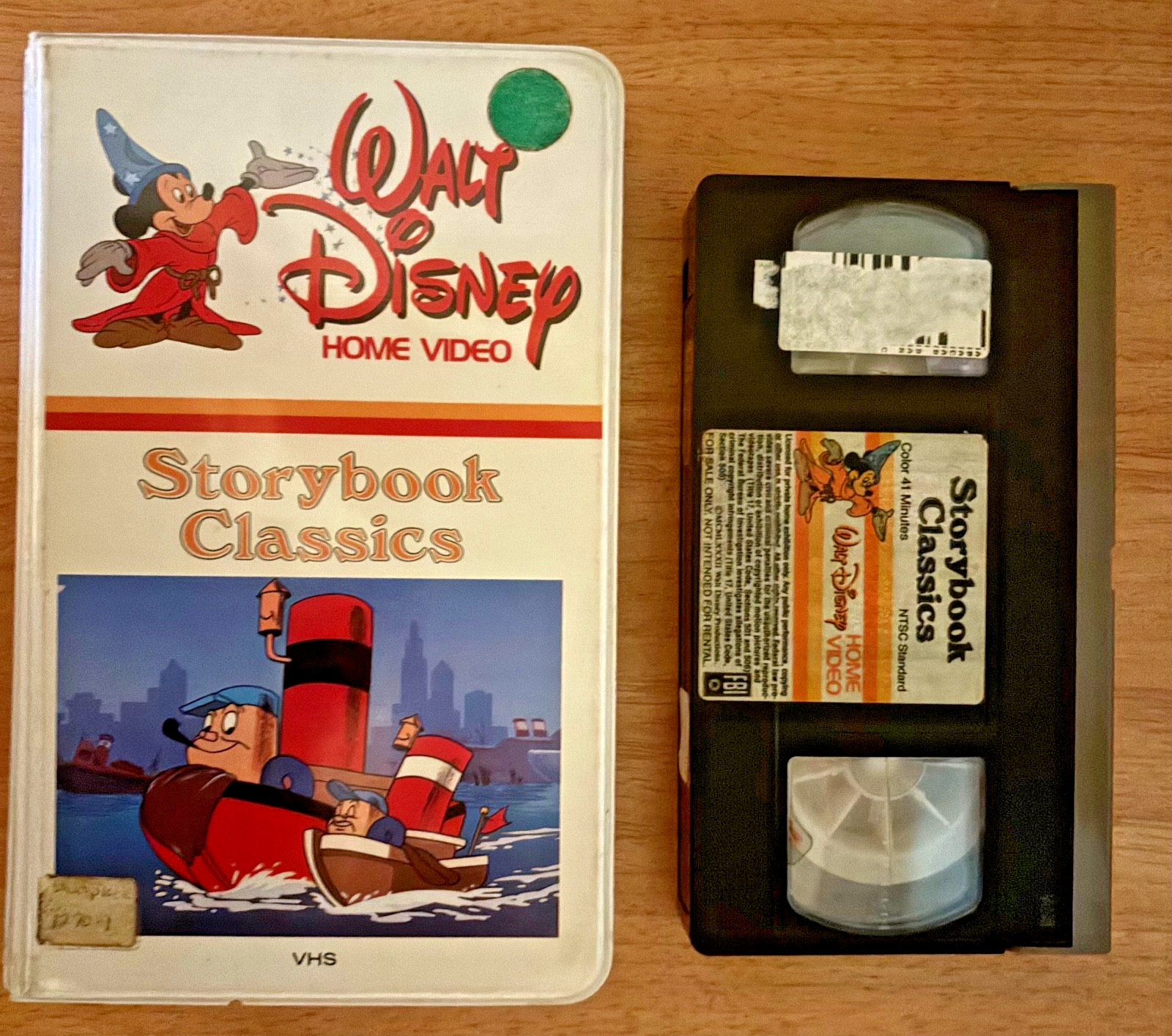 WALT DISNEY Storybook Classics VHS tape 1982 WHITE CLAMSHELL early ...