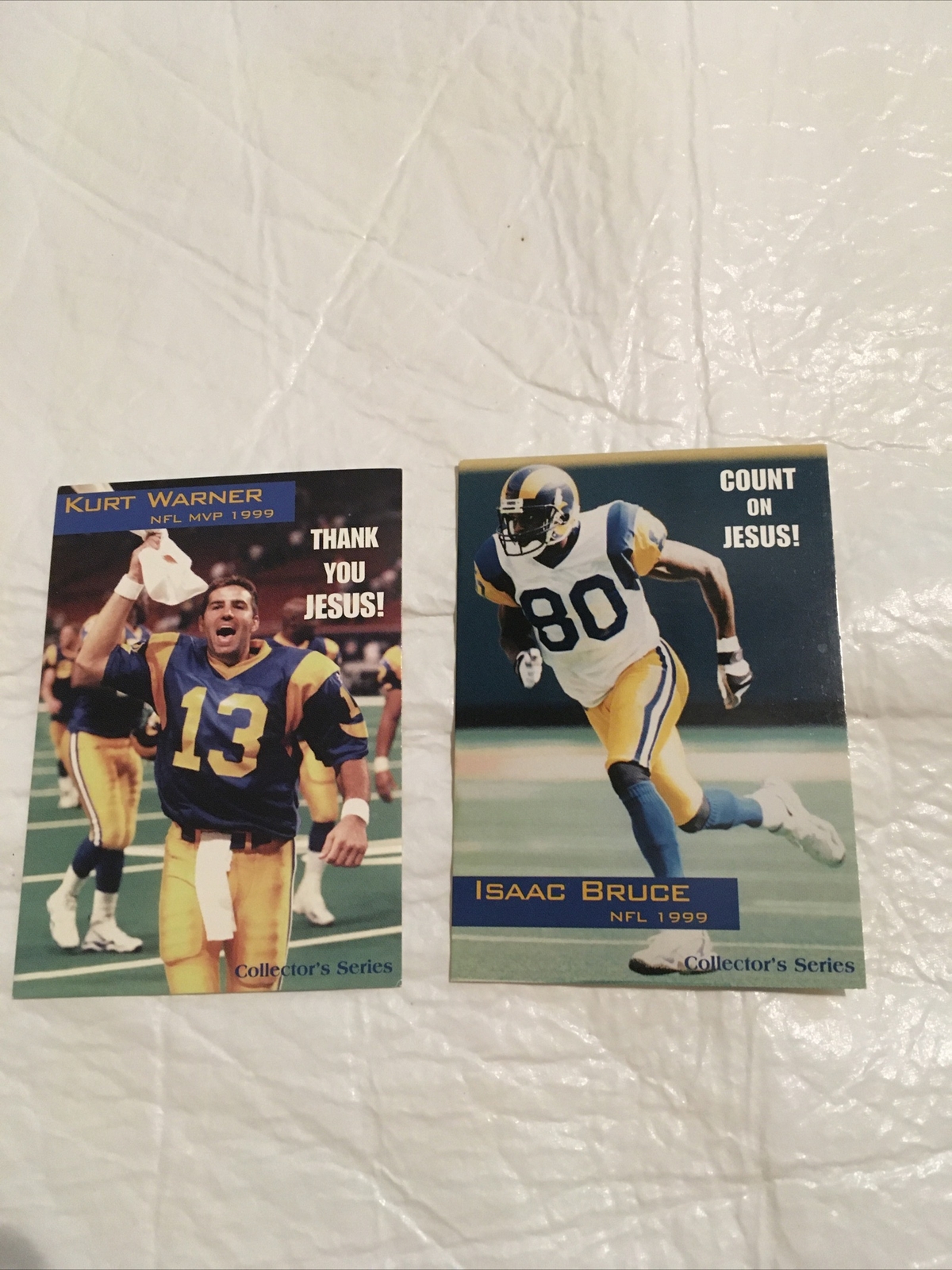 Kurt Warner, Issac Bruce Collector Series NFL Cards set of 2 | eBay