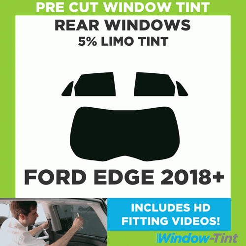 Pre Cut Window Tint for Ford Edge 2018+ 5% Limo Black Rear Car Tinting ...