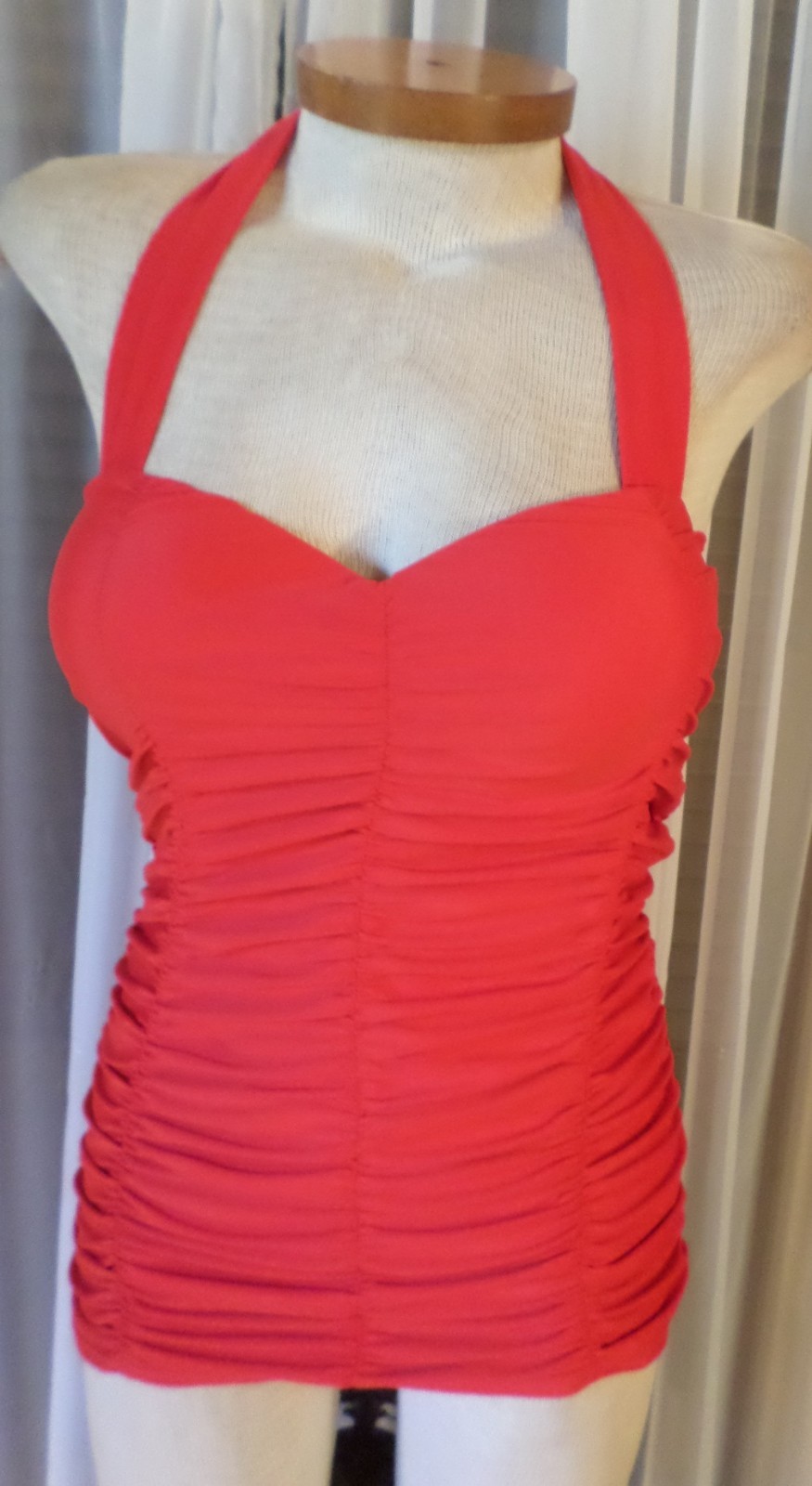 NEW One 1 Piece XXXL Red Swim Dress Bathing Suit Lady Red Underwire 22 ...