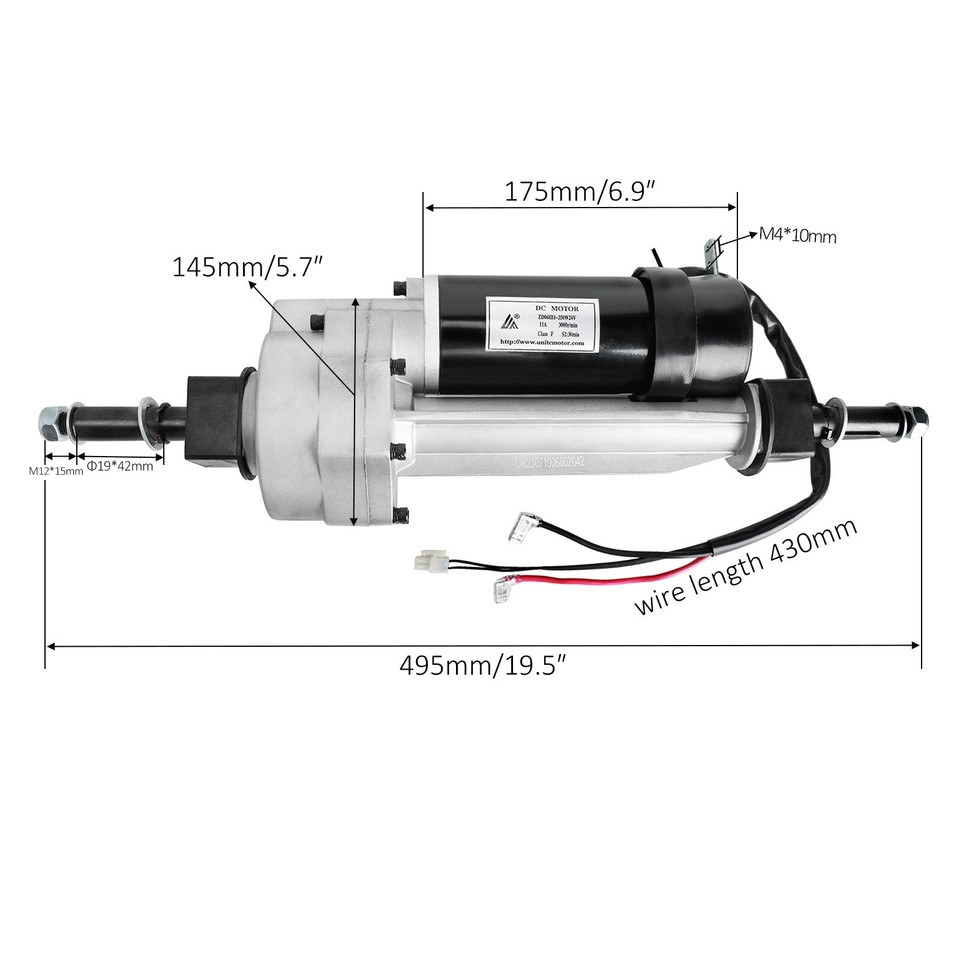 Rear Axle Drive Axle with Brush Gear Differential Motor Mobility ...