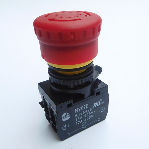 KEDU HY57B Round Emergency Stop Pushbutton Switches 125V/250V 18A/12A ...