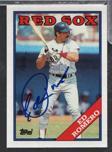 Ed Romero Red Sox Autographed 1988 Topps #37 w/COA 021224NPCD255 | eBay