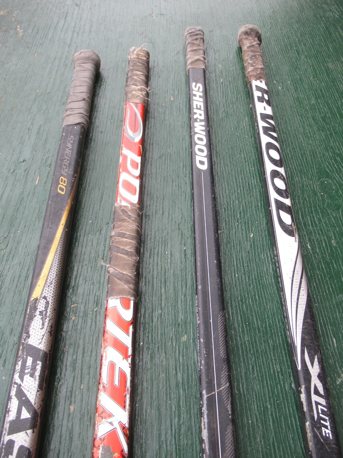 VINTAGE Set of 4 Vintage Composite Hockey Stick Sticks EASTON POWERTEK ...