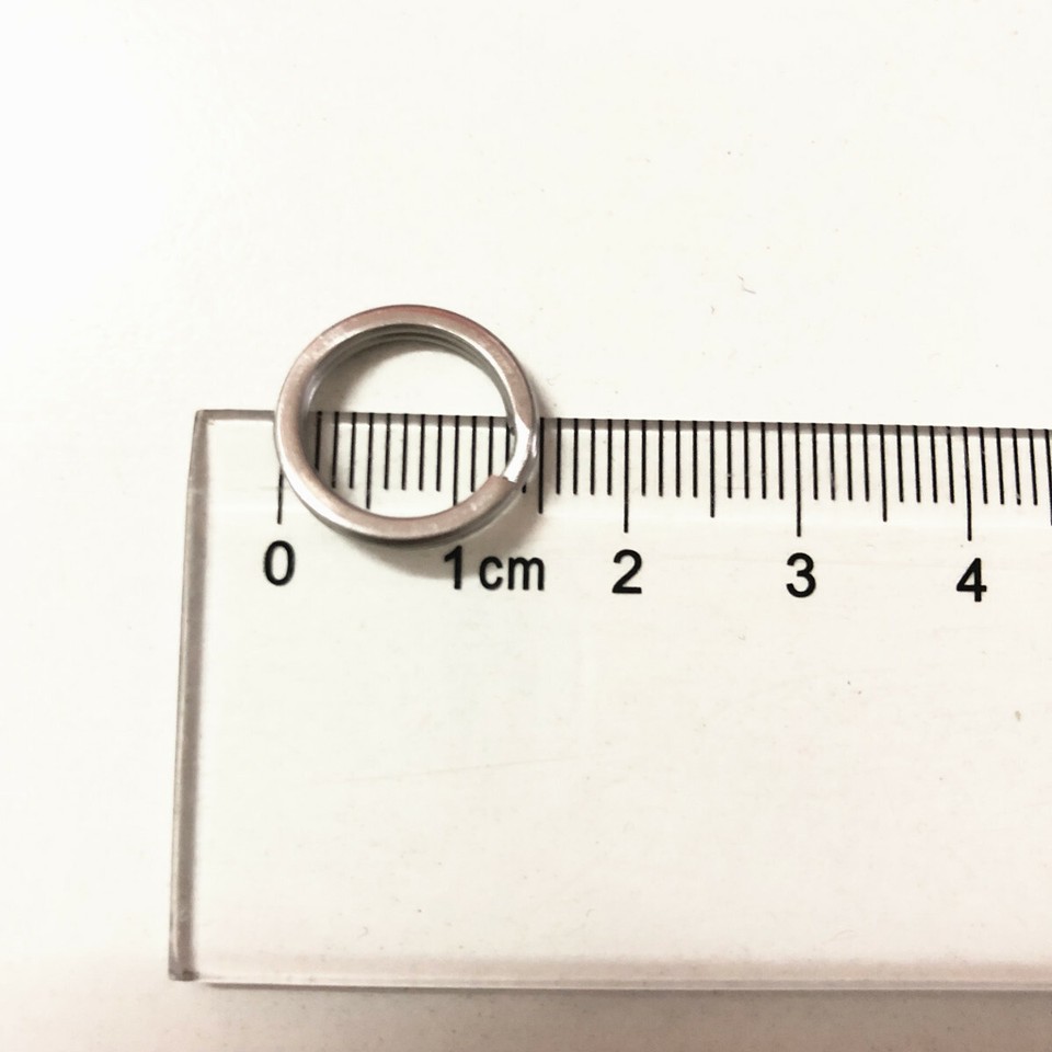 10-1000pcs Stainless Steel Small Key Rings Split Ring 15mm Flat Metal ...