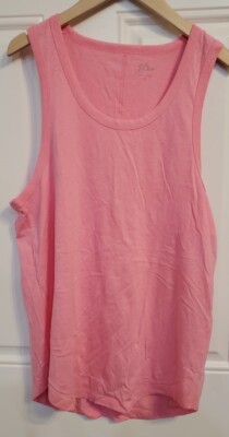 J.Crew Women Longline layering tank slub cotton Larkspur Pink AK522 ...