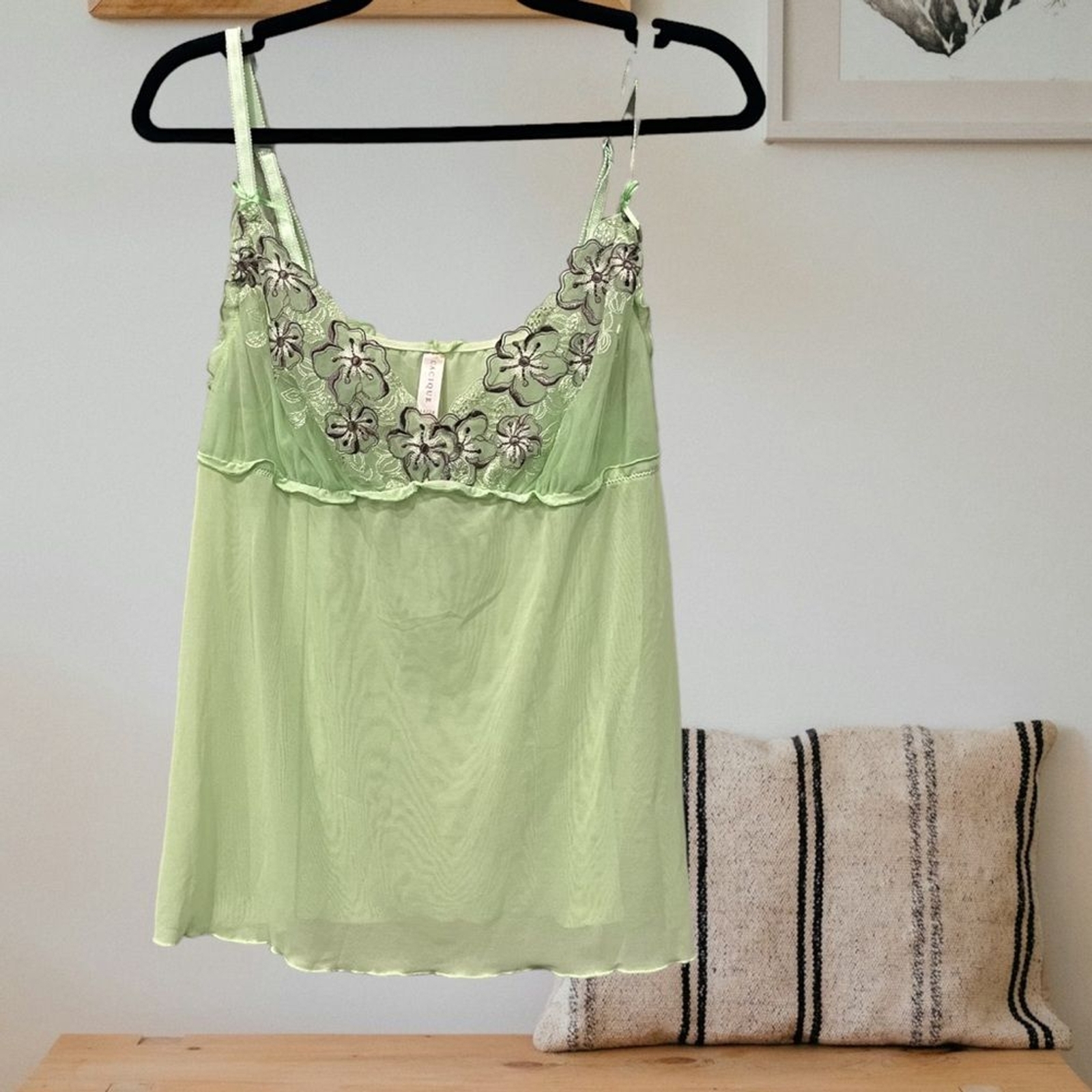 Cacique Cottagecore Fairycore Coquette Light Green Fl… - Gem