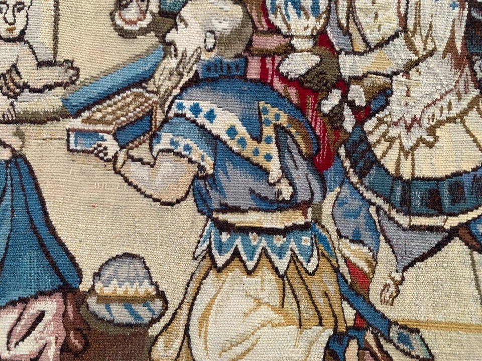 Vintage French Handmade Tapestry Goblins Needle Point Wall Hanging ...