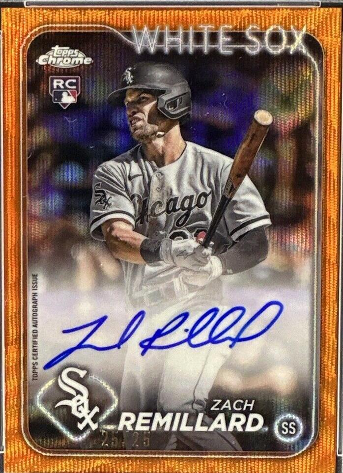 2024 Topps Chrome - Rookie Autographs Zach Remillard #RA-ZR Orange Wave ...