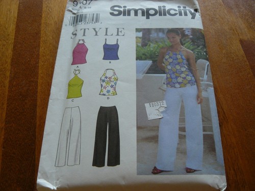 Simplicity 9107. Ladies Knit Halter Tops & Pants! Sz 6-16! UNCUT! FREE ...