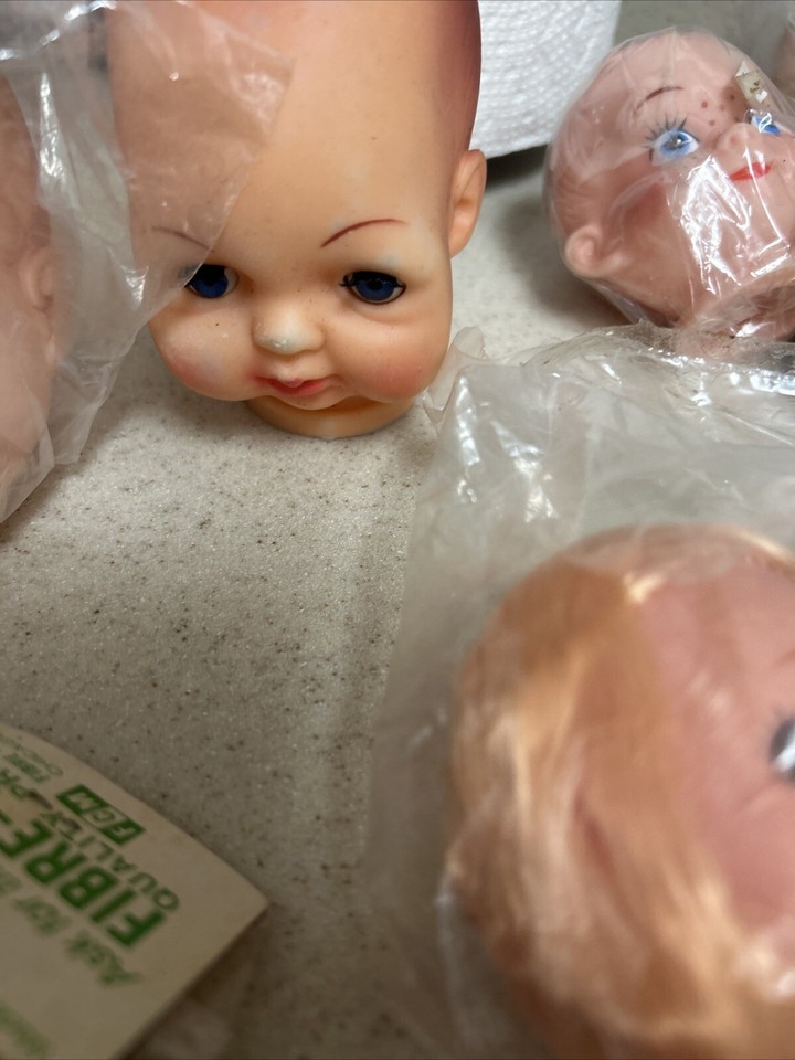 LOT 40+ Vtg Craft Dolls Heads Face Hands Feet Arms Hair Craft Doll ...