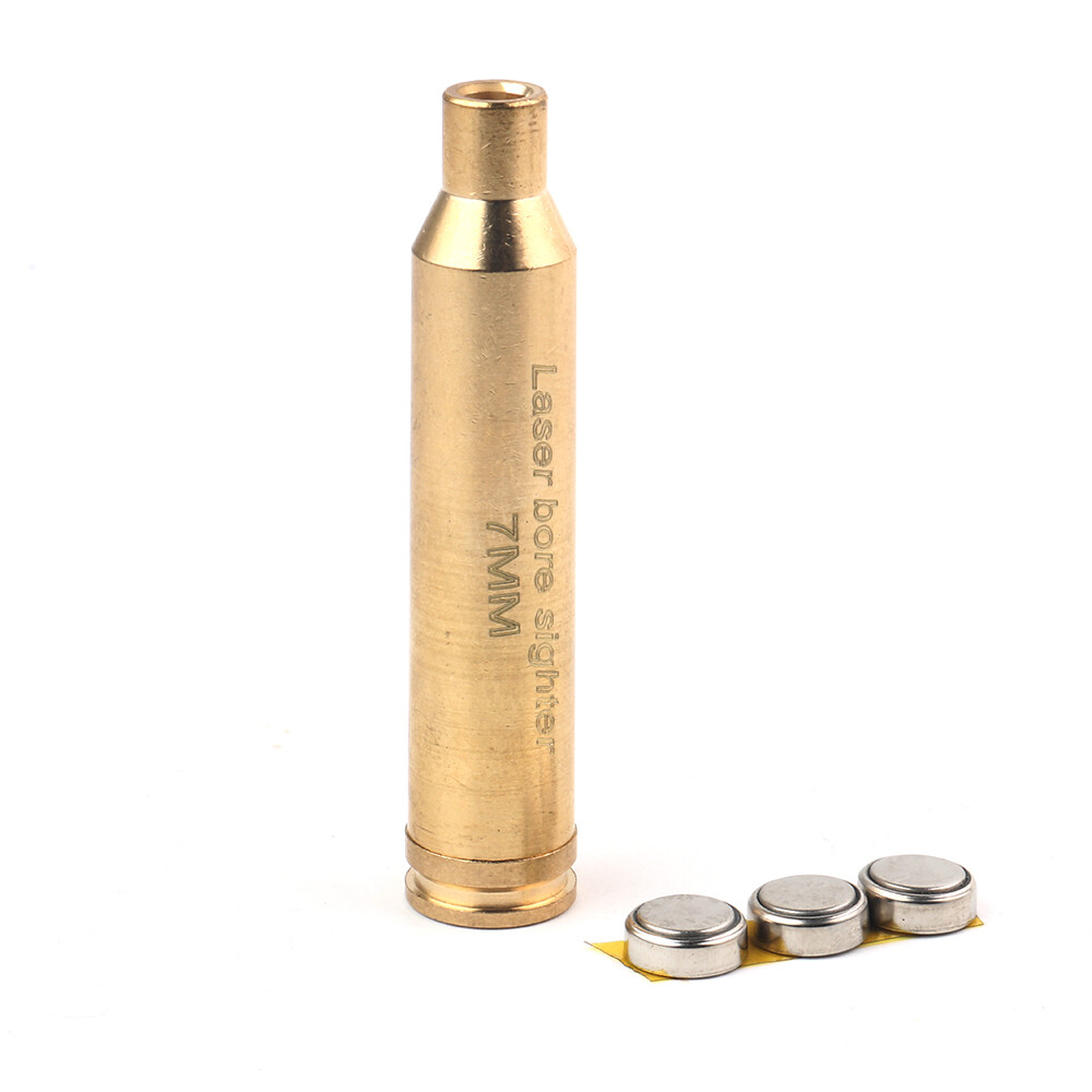 Tactical 7mm Red Laser Sight REM MAG Brass Cartridge Bore Sighter For ...