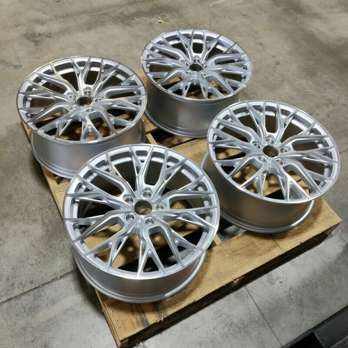18x9.5 5x120 +20 MRR GF5 Wheels Silver Machined 18" Ground Force Rims ...