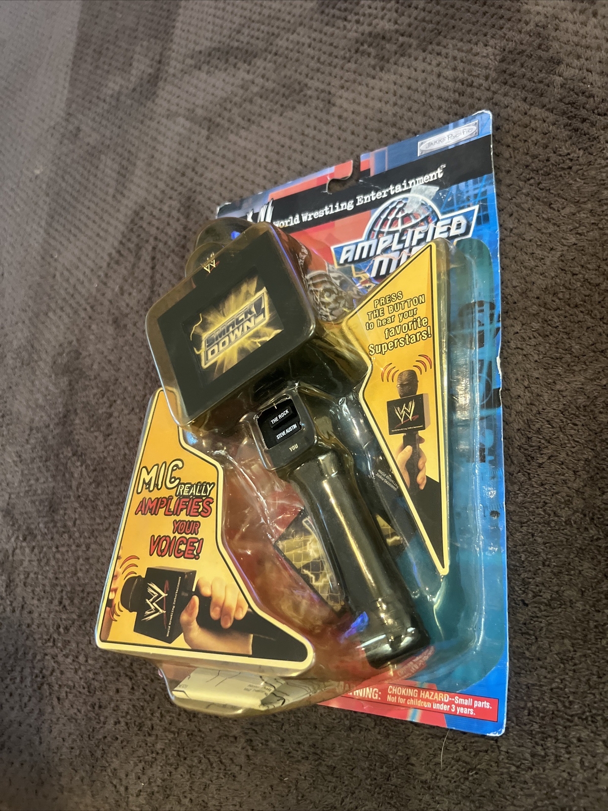 WWE Microphone Amplified Jakks Pacific RARE Toy Smackdown WWF Mic Y8 ...