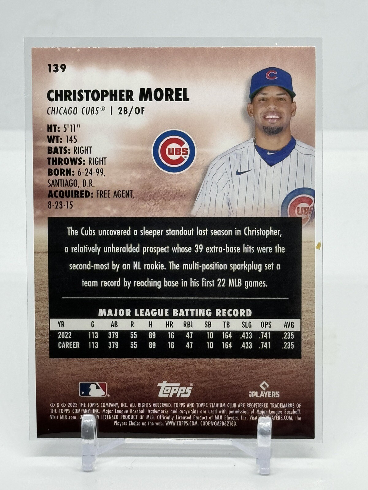 2023 Topps Stadium Club - Red Foil #139 Christopher Morel (RC) for sale ...