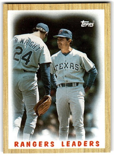 1987 Topps Baseball Cards Rangers Leaders - Ricky Wright/Bobby ...