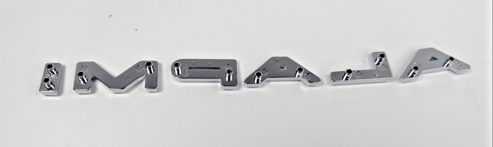 Pair 1963 63 Chevrolet Impala Quarter Panel Emblems Chrome Letters GM ...