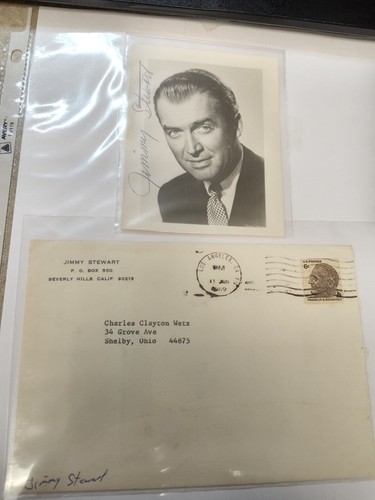 Jimmy Stewart Hand Signed 3x5 Photo w/Original Mailing Env. | eBay UK