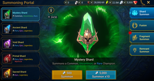 Raid Shadow Legends |Start: 77 Ancient, 18 Void, 7 Primal, 4 Sacred ...