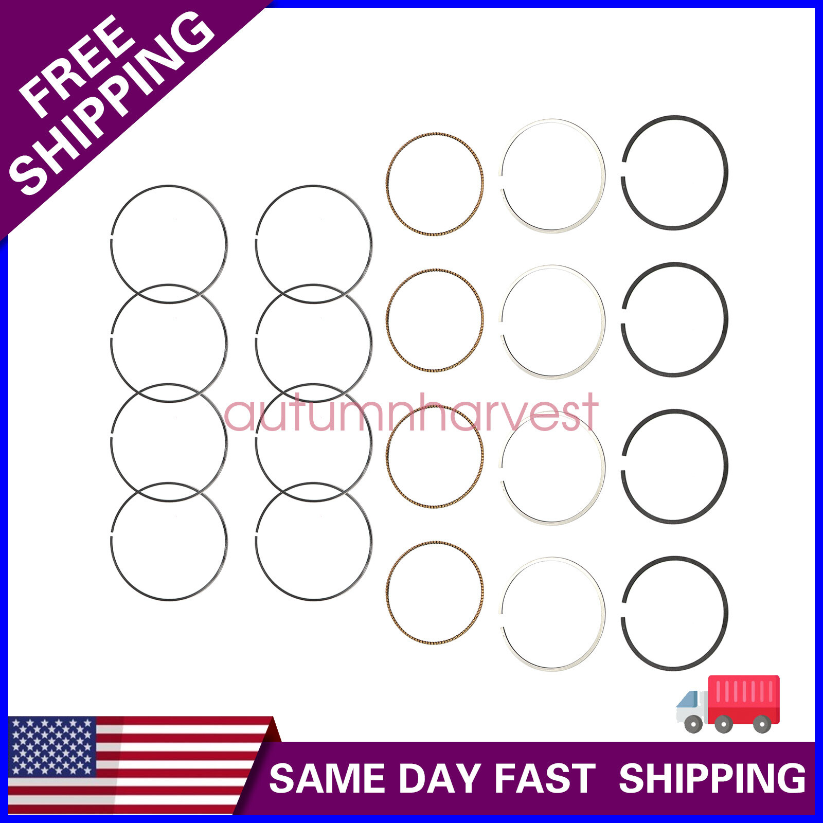 Piston Ring Set STD Size FITS 2010-2017 Hyundai Kia 2.4L L4 DOHC ...