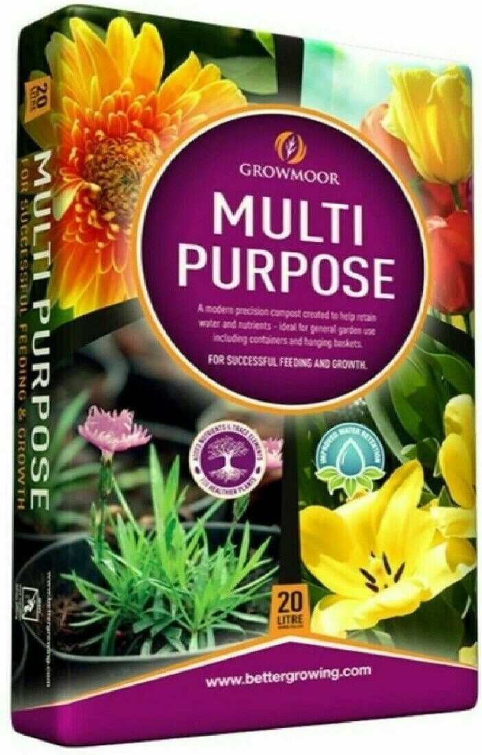 Growmore 10/20/40L Bag of Multi Purpose Garden Compost Flower Plant ...